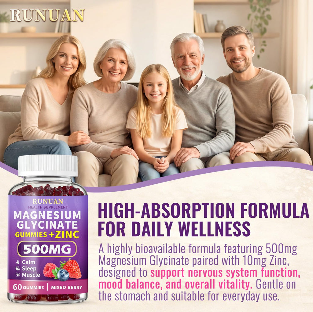 Natural magnesium gummies for stress relief