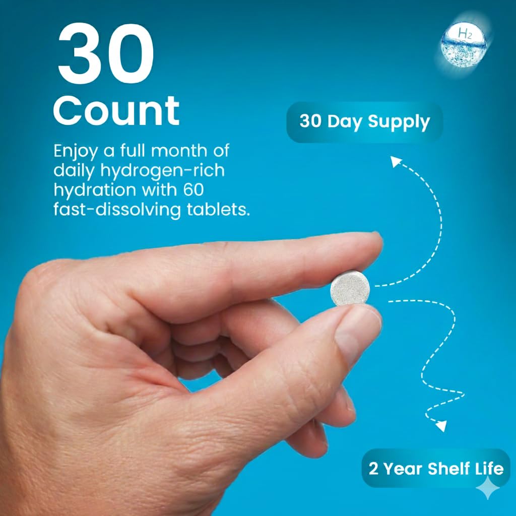 Natural magnesium hydrogen water supplement