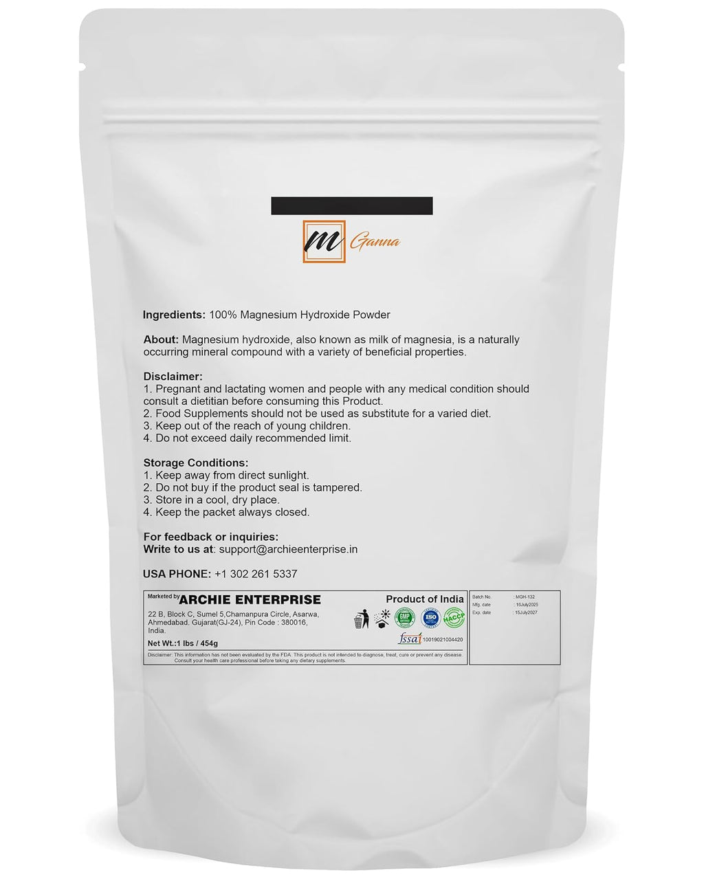 natural magnesium hydroxide supplement for wellness