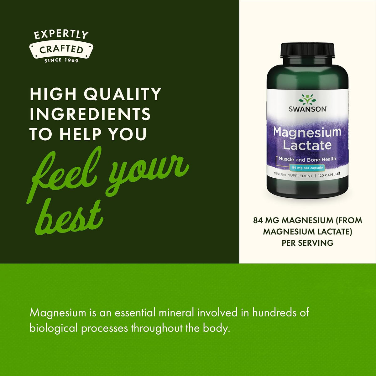 Natural magnesium lactate for stress relief