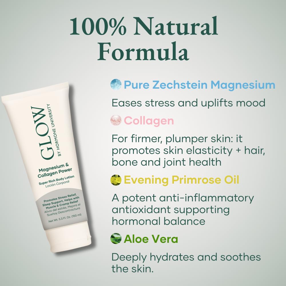 Natural magnesium lotion for stress relief