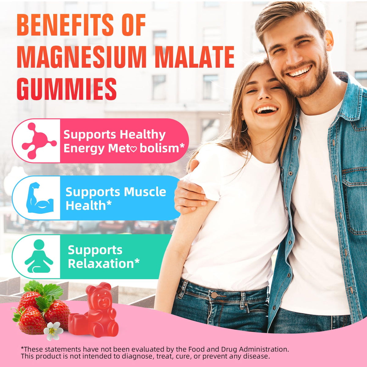 Natural magnesium malate for stress relief
