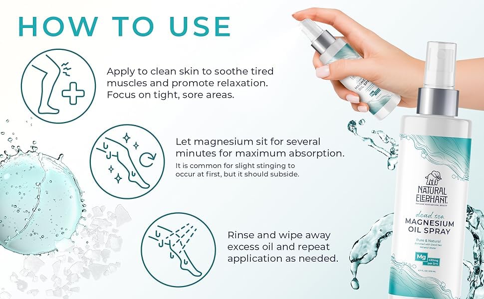 Natural magnesium oil for relaxation