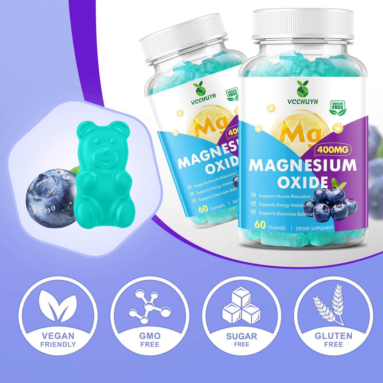 Natural magnesium oxide for muscle support