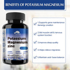 Natural magnesium potassium tablets for wellness
