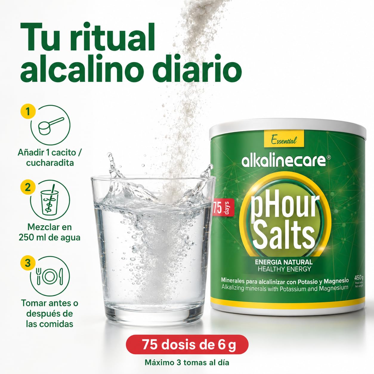 Natural magnesium powder for muscle recovery