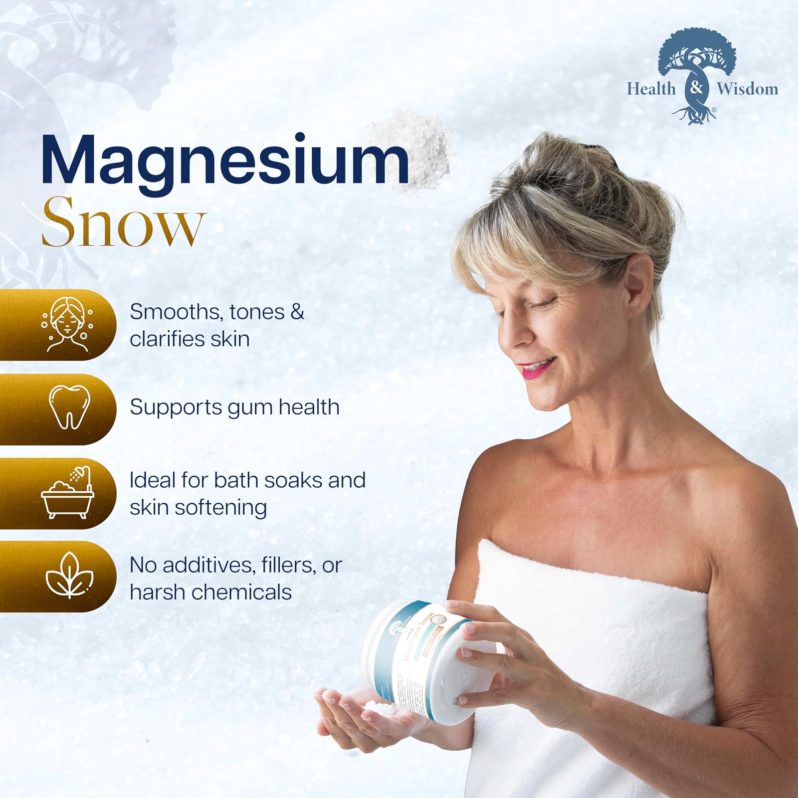natural magnesium snow for relaxation