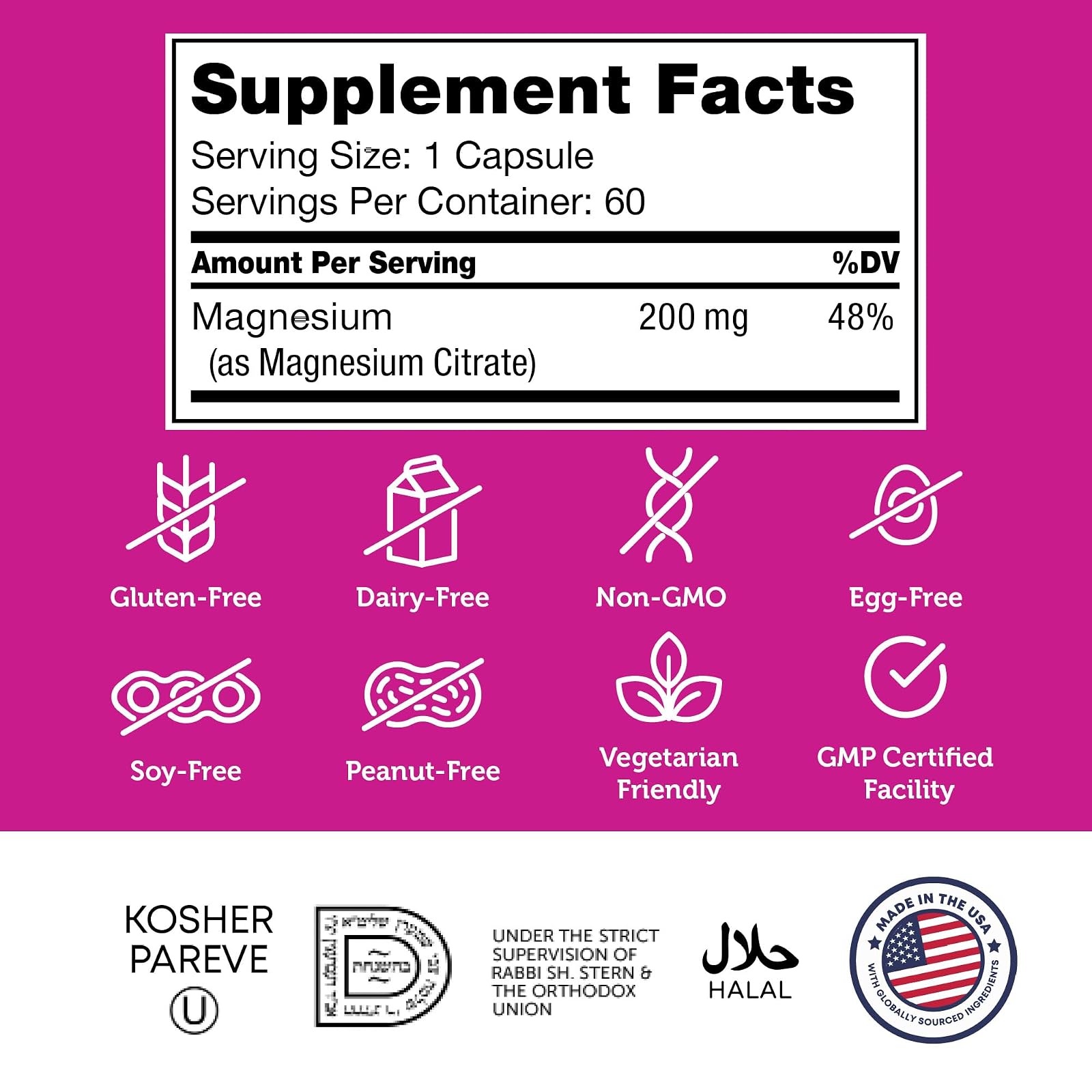 Natural magnesium source for daily energy