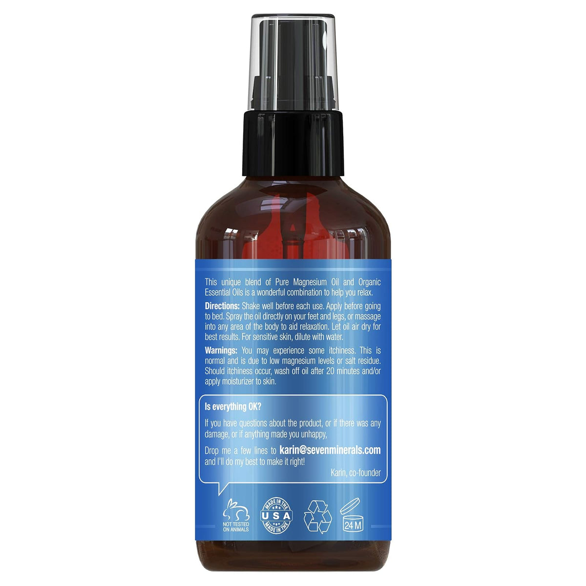 Natural magnesium spray for relaxation