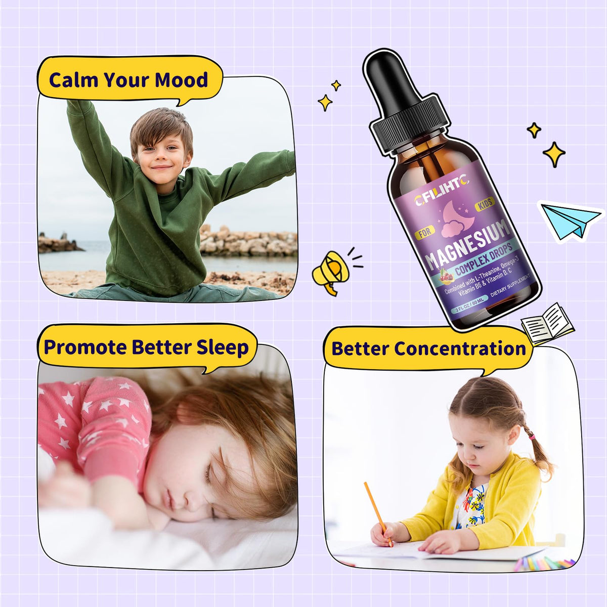 Natural magnesium supplement for children