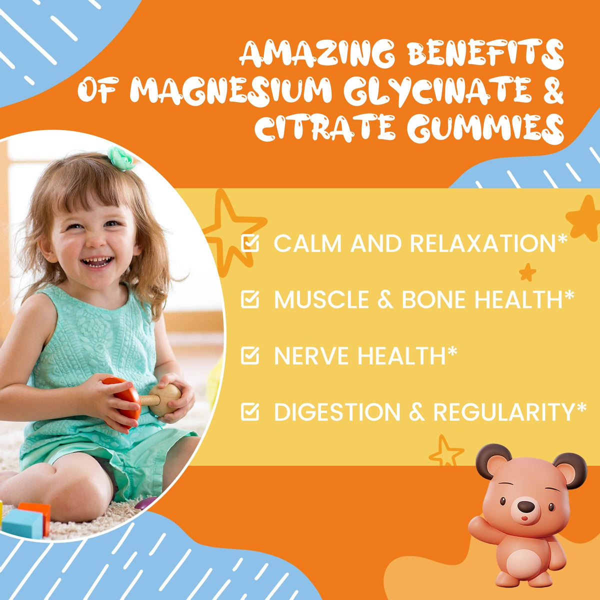 Natural magnesium supplement for children