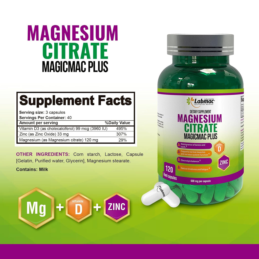 Natural magnesium supplement for energy