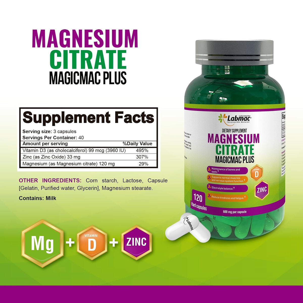 Natural magnesium supplement for energy