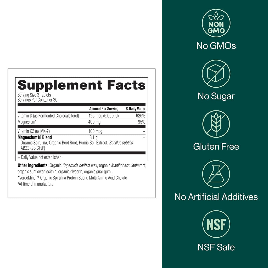 Natural magnesium supplement for energy