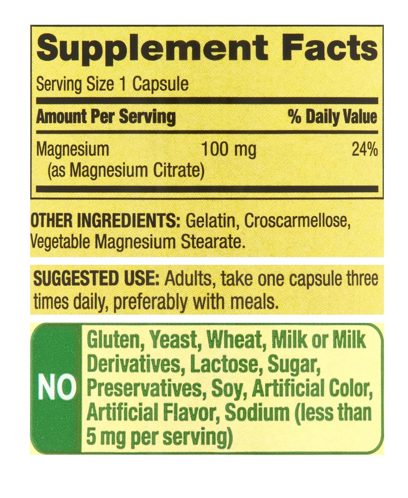 Natural magnesium supplement for energy