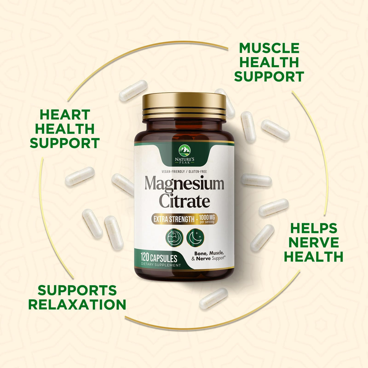 Natural magnesium supplement for energy