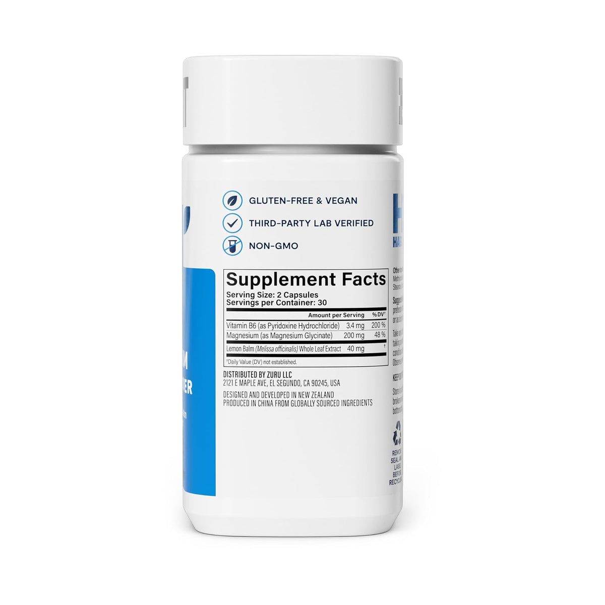 Natural magnesium supplement for relaxation