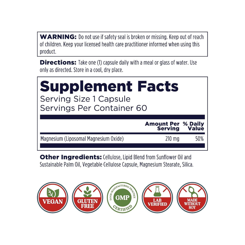 Natural magnesium supplement for relaxation