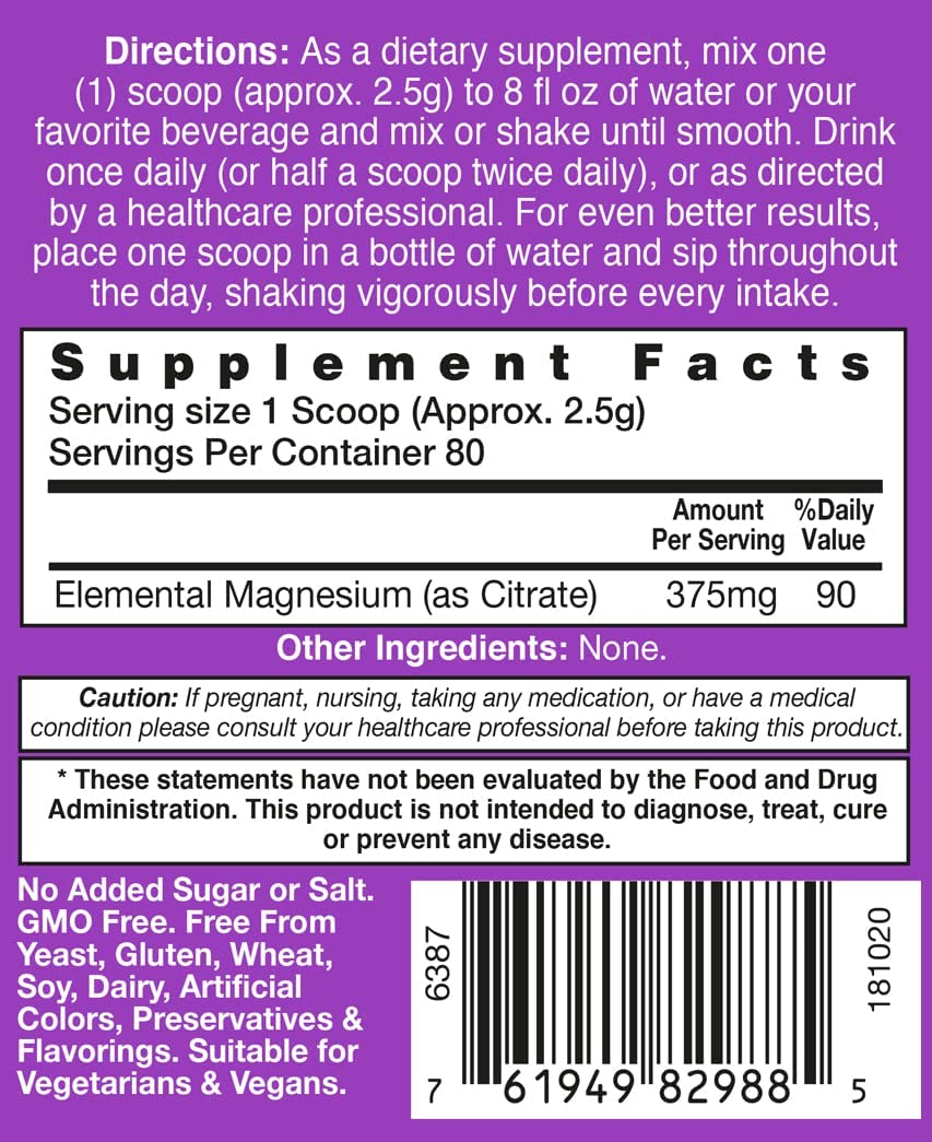 Natural magnesium supplement for relaxation