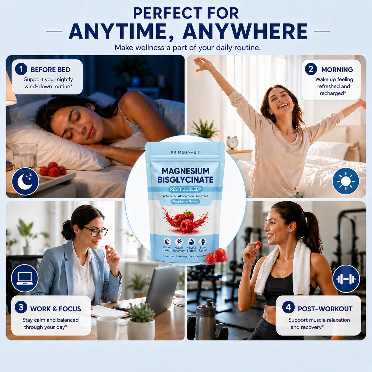 Natural magnesium supplement for stress relief