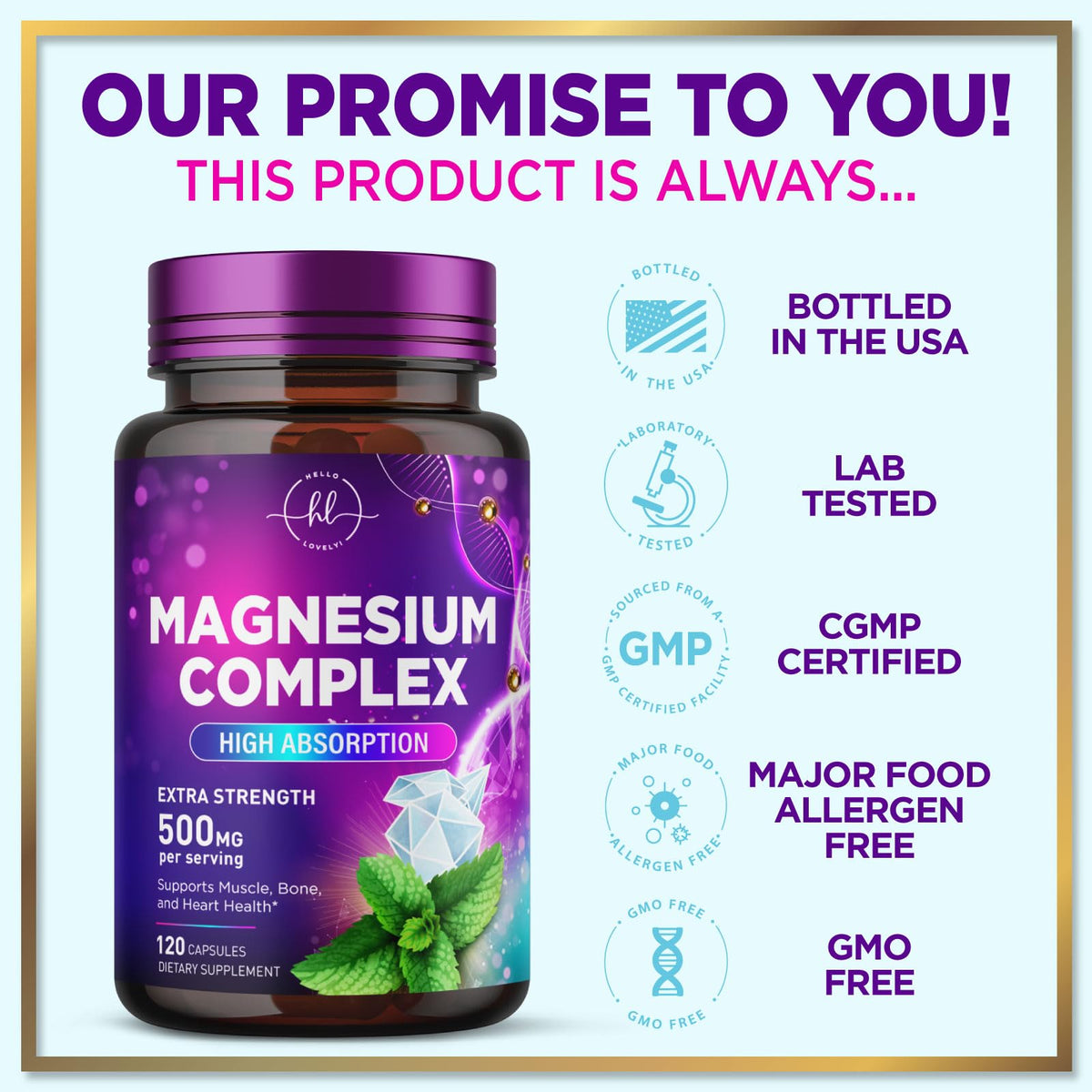 Natural magnesium supplement for stress relief