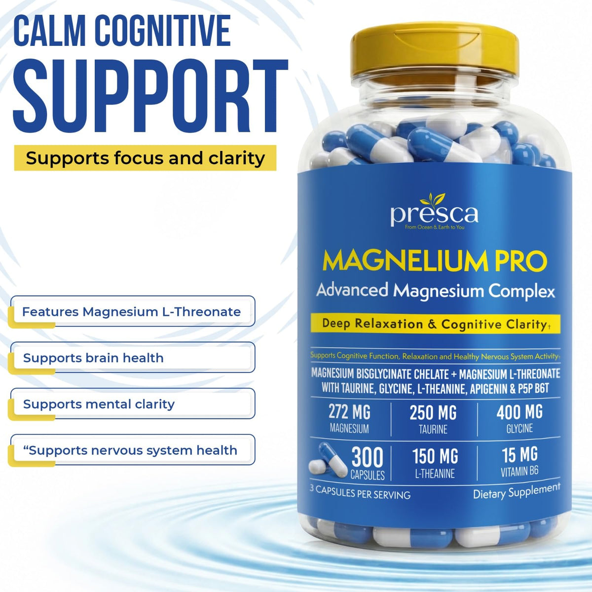 Natural magnesium supplement for stress relief