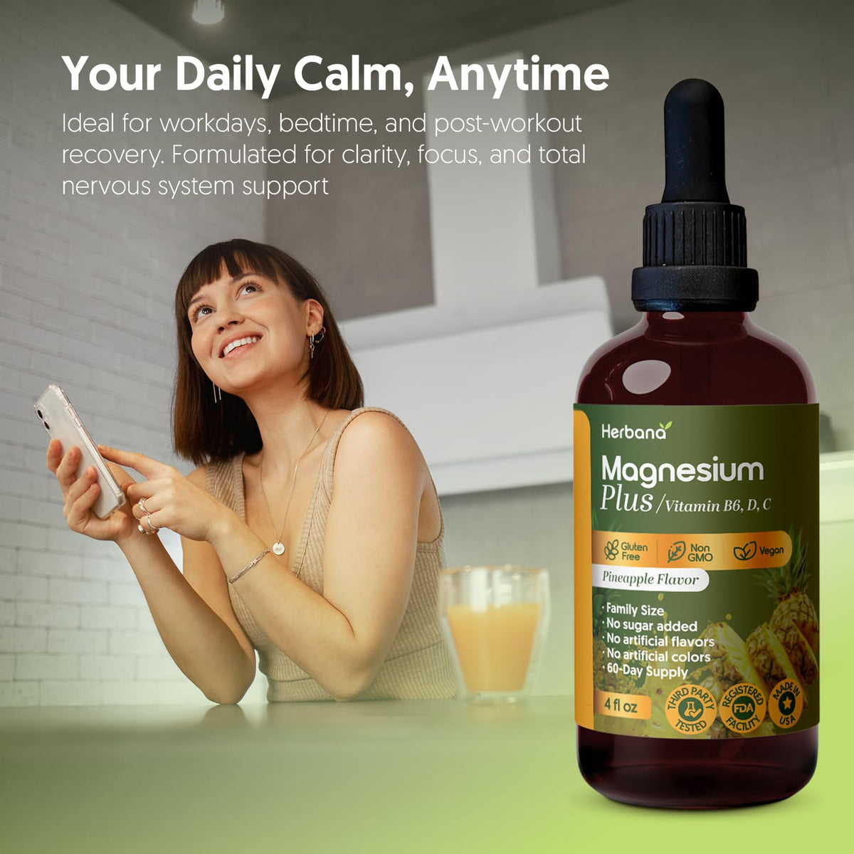 Natural magnesium supplement for stress relief