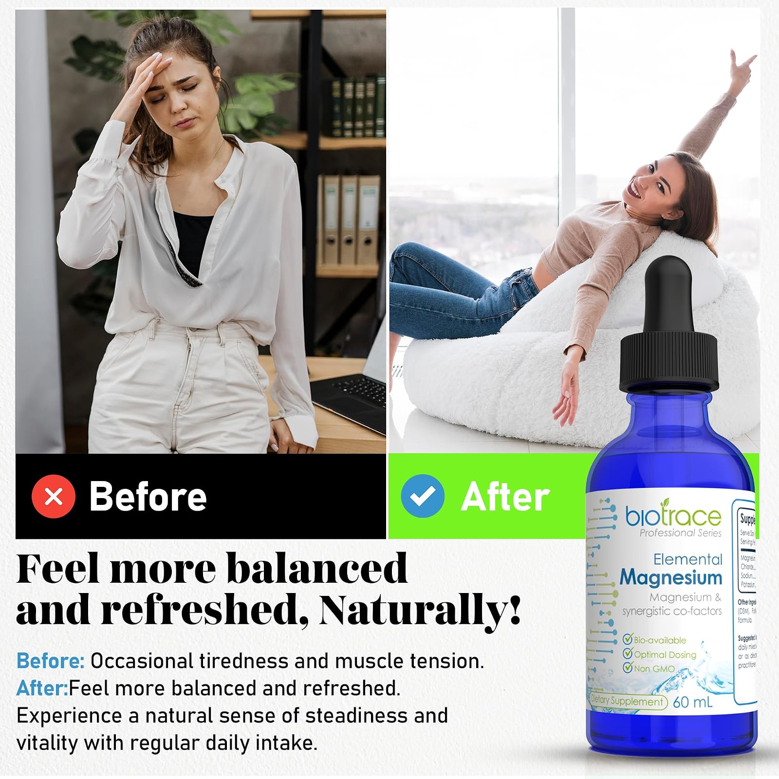 Natural magnesium supplement for stress relief