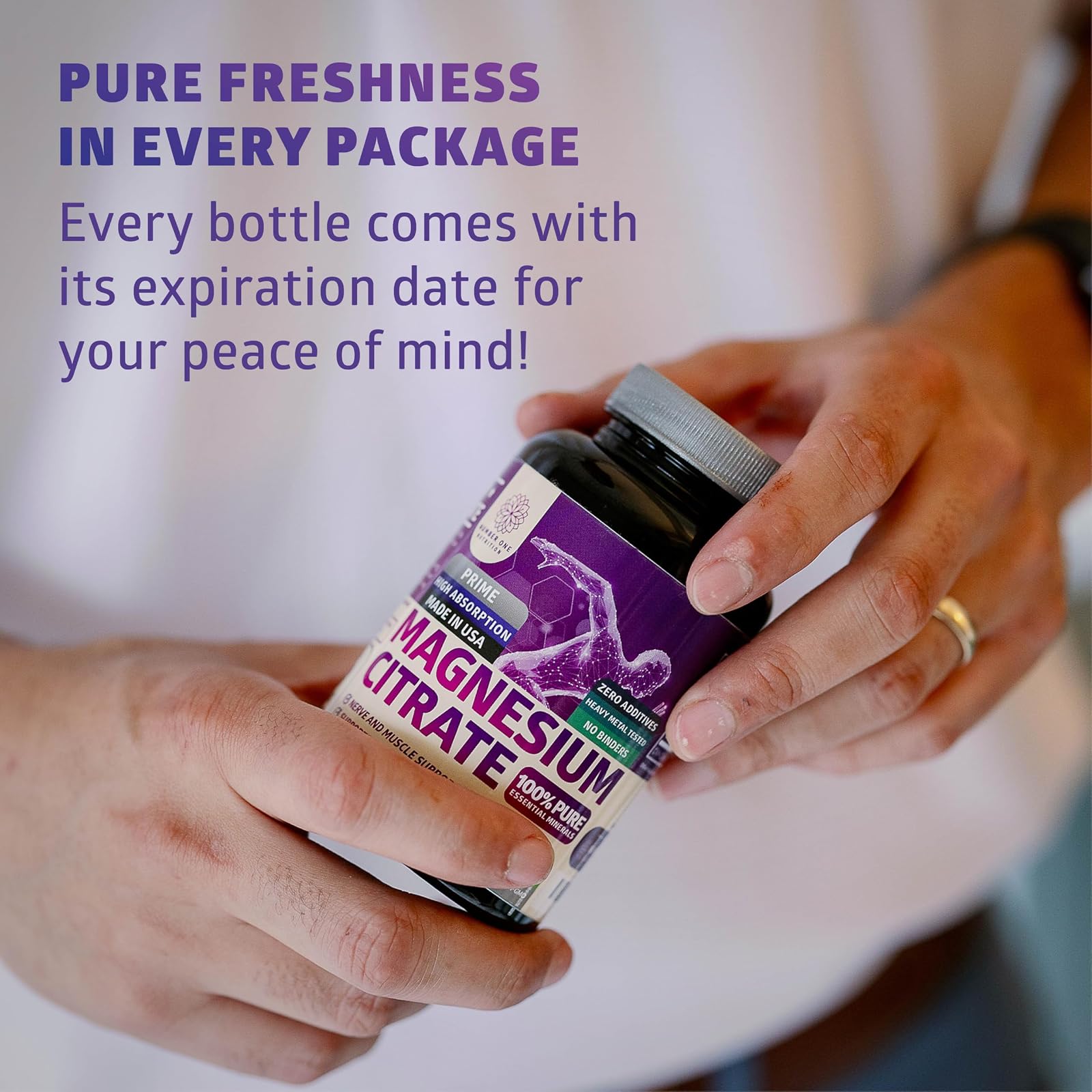 Natural magnesium supplement for stress relief