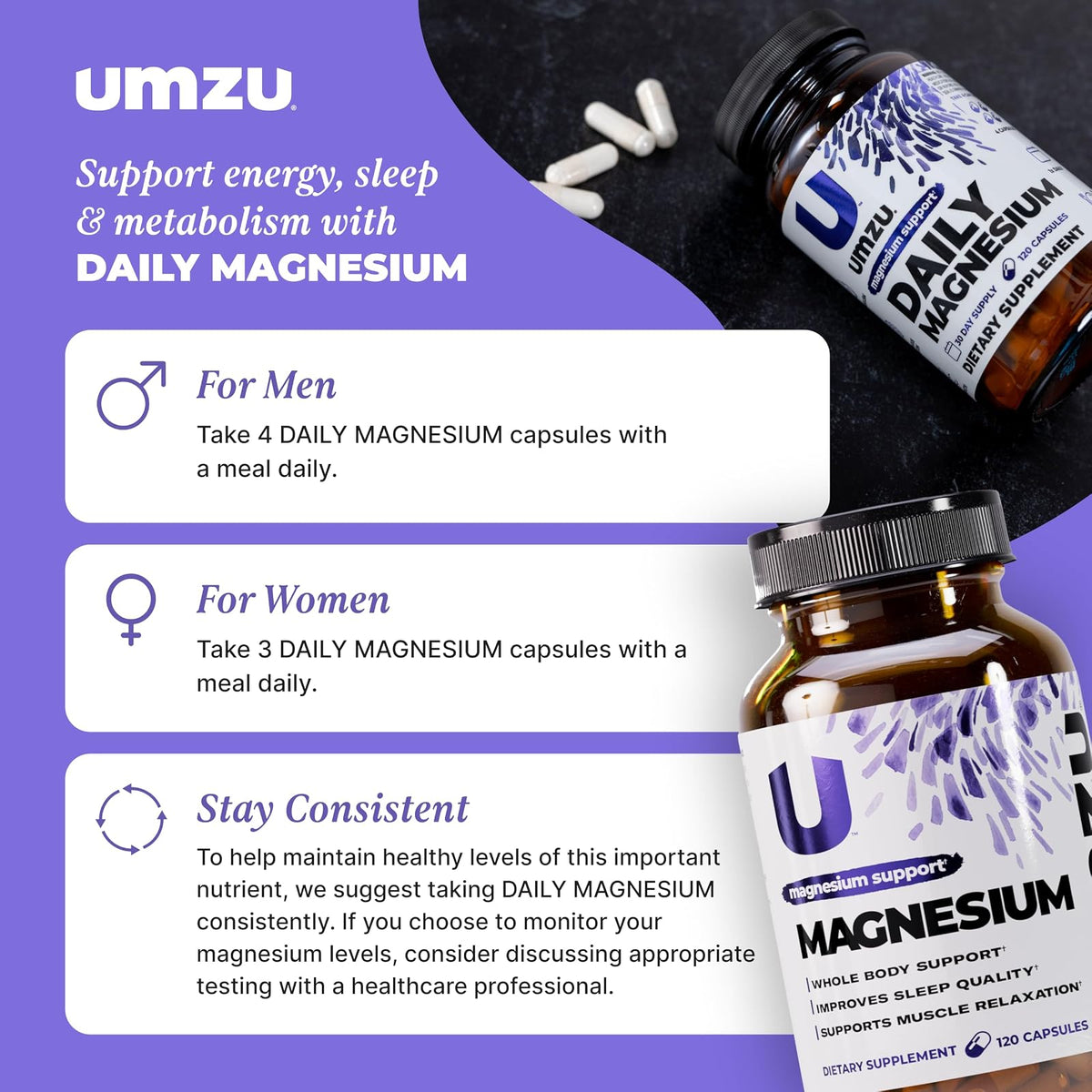 Natural magnesium supplement for stress relief