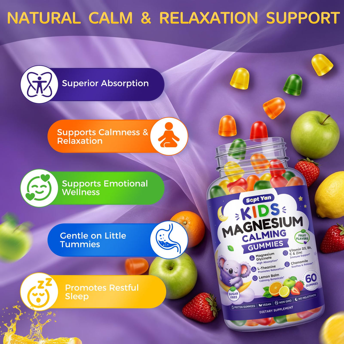Natural magnesium support for children