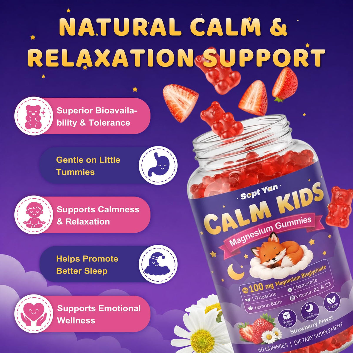 Natural magnesium support for children