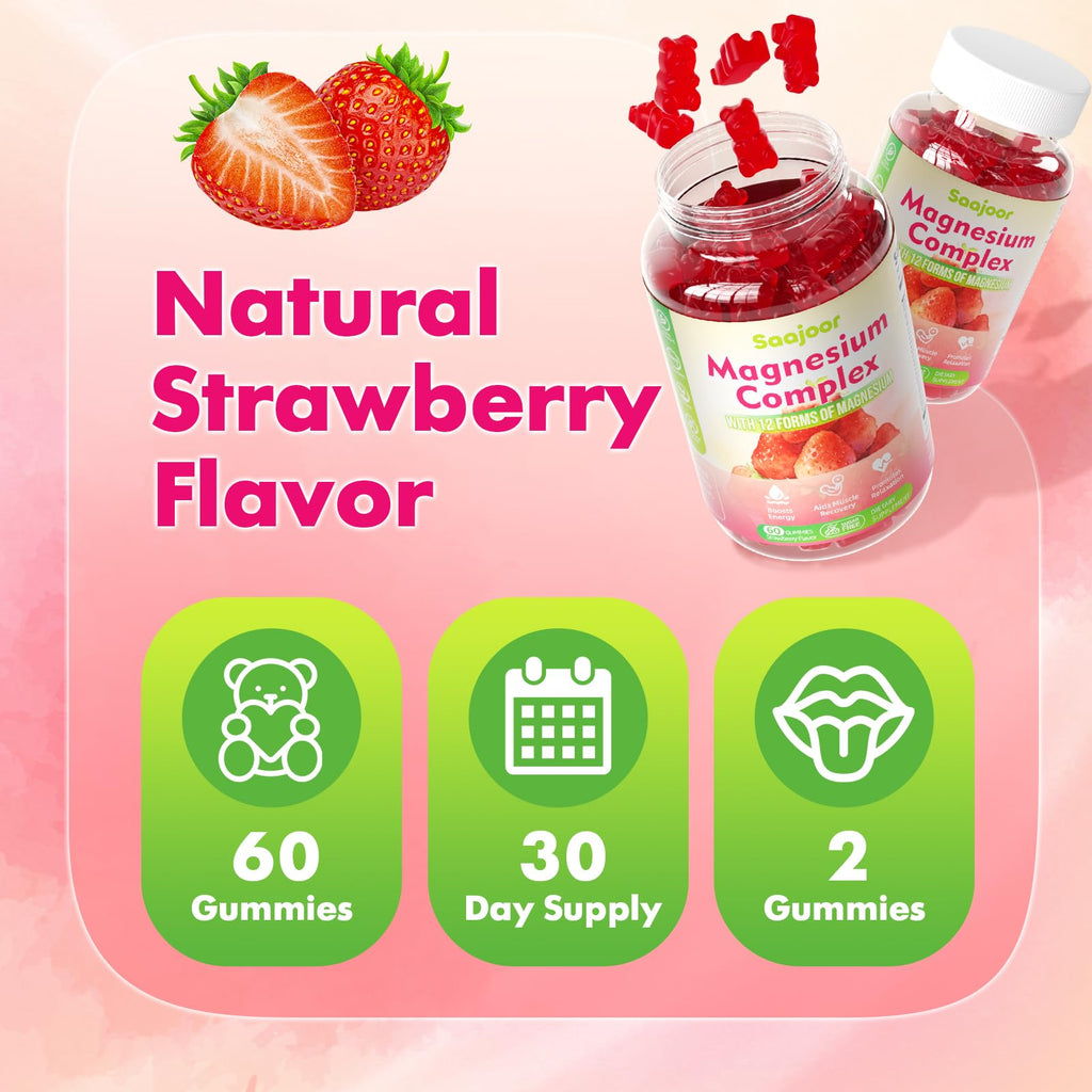 natural magnesium support with Saajoor gummies