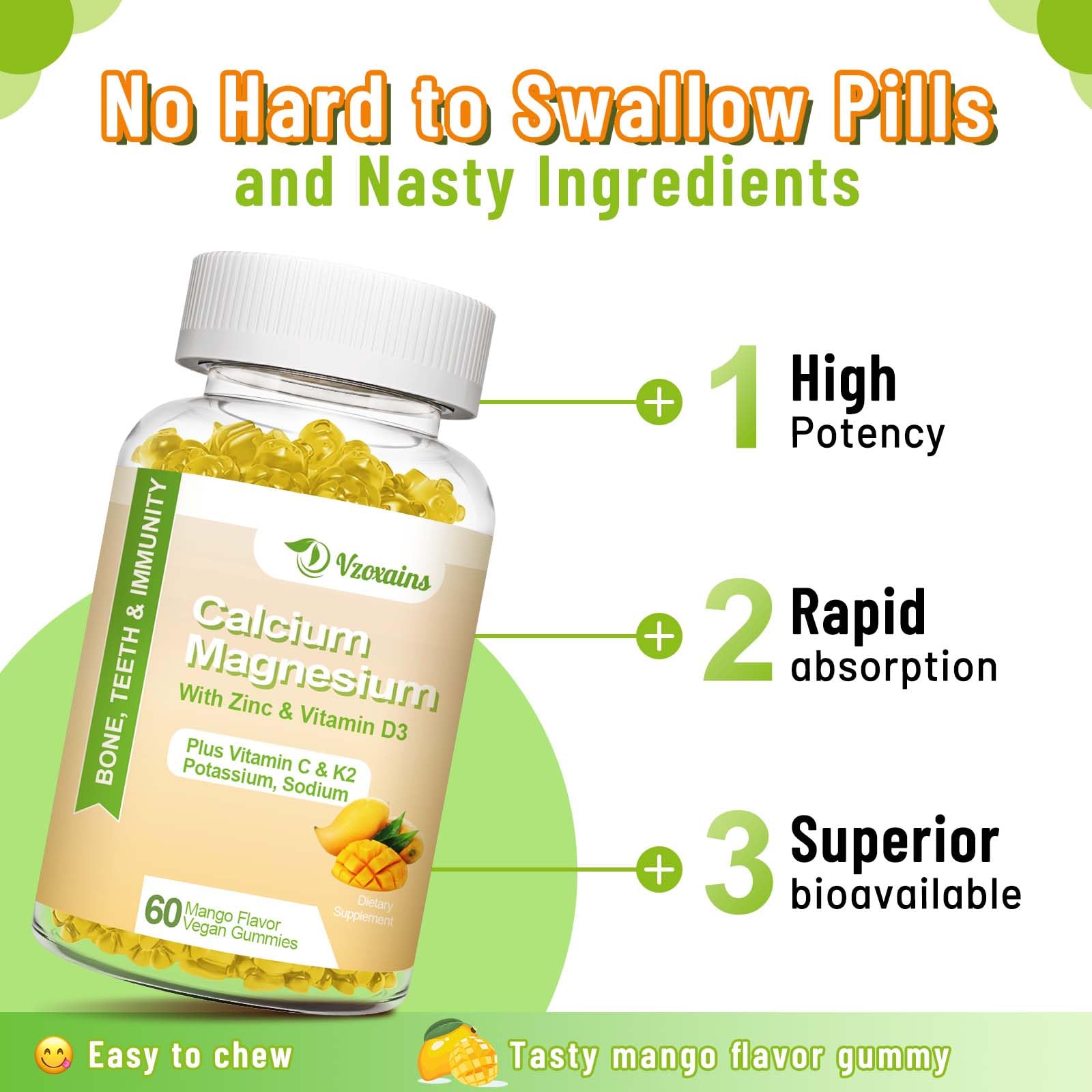 natural mango flavor calcium supplement