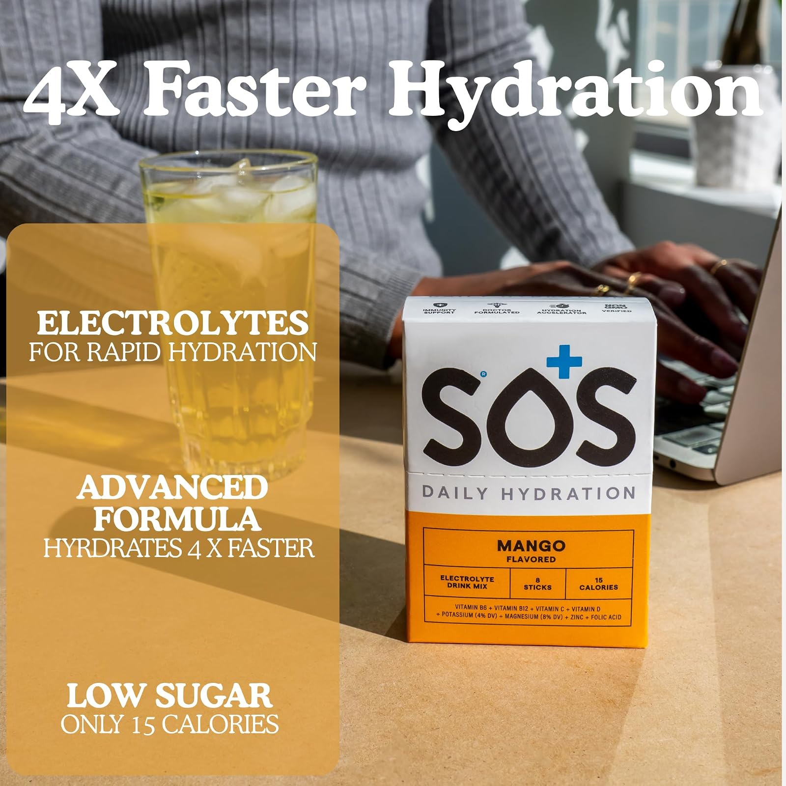 natural mango flavour electrolyte drink