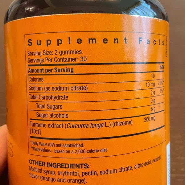 natural mango orange turmeric supplement