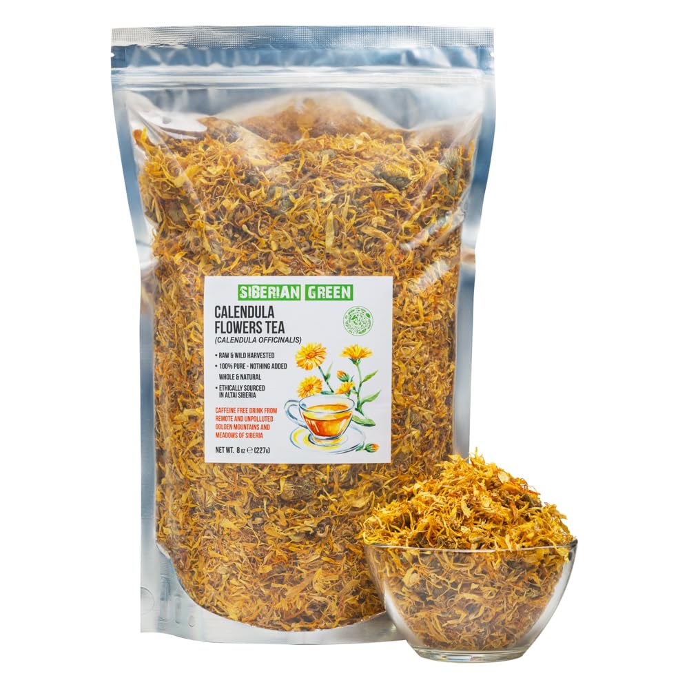 Natural marigold tea for wellness