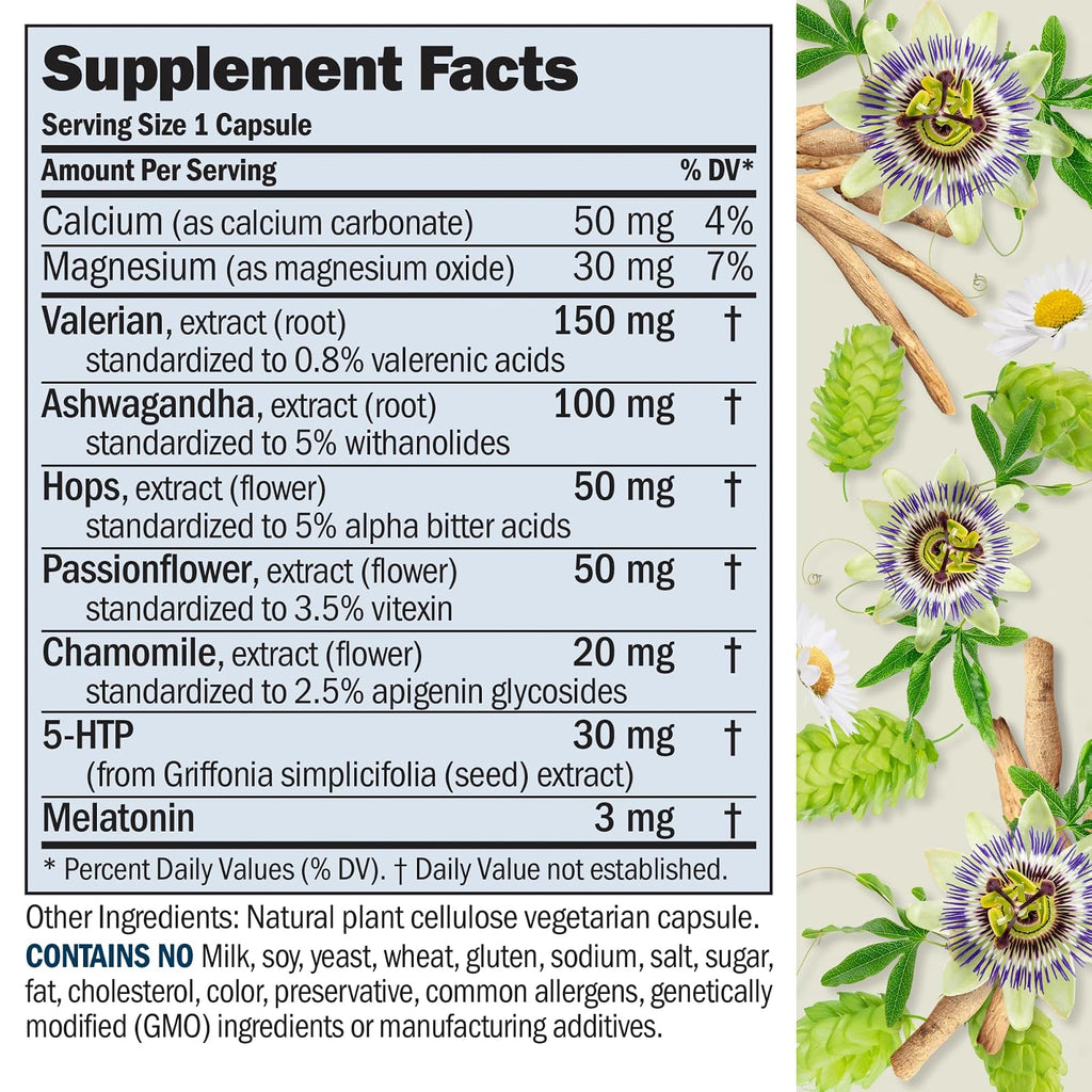 natural melatonin capsules for restful sleep