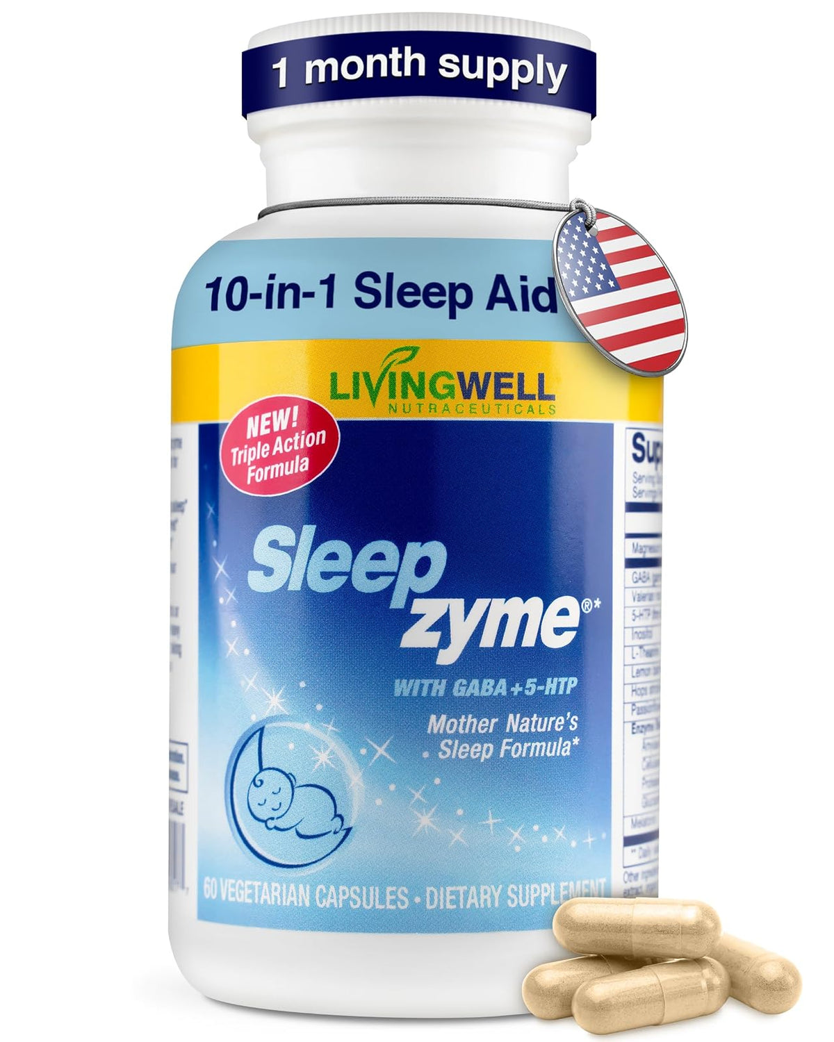 natural melatonin sleep aid capsules
