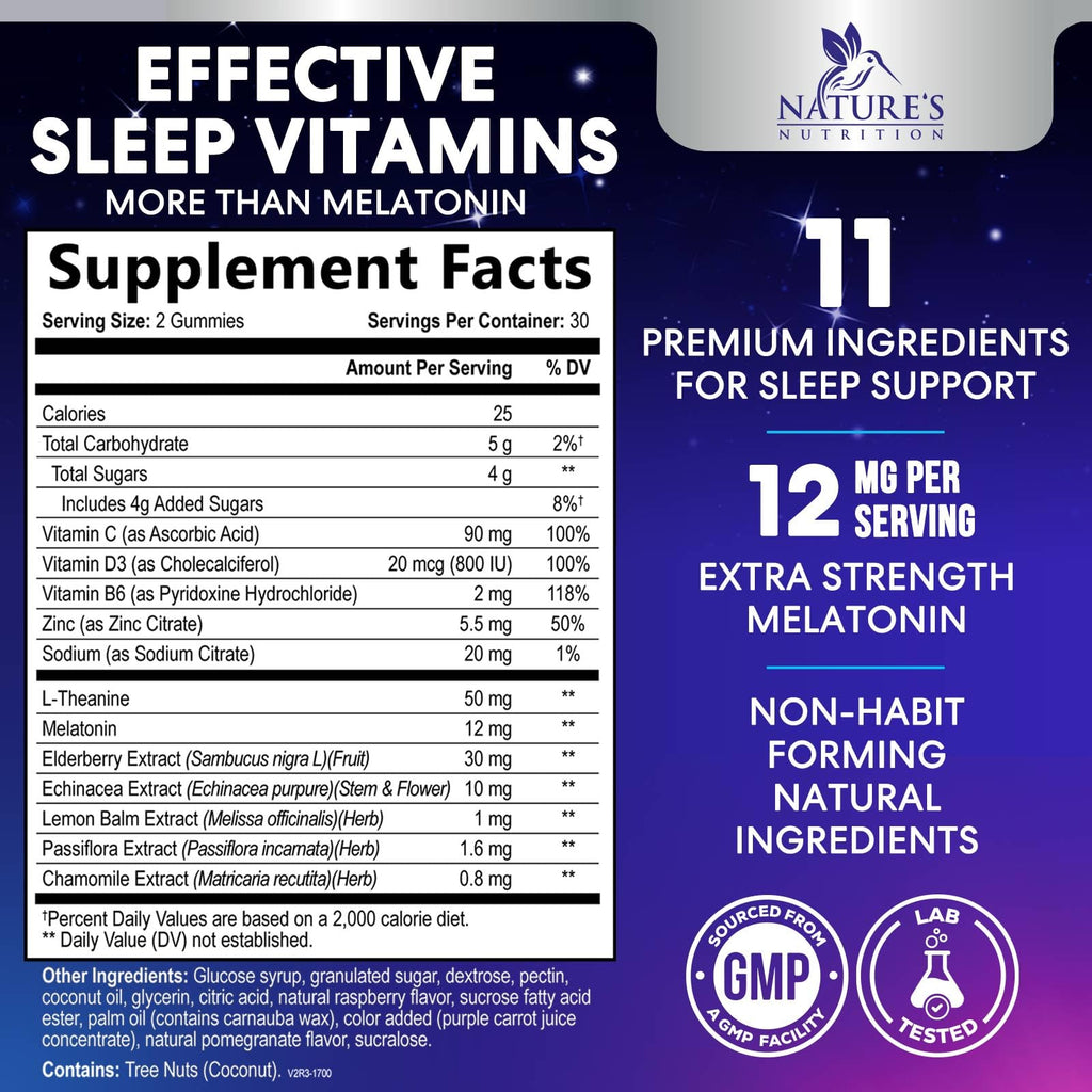 natural melatonin sleep aid gummies