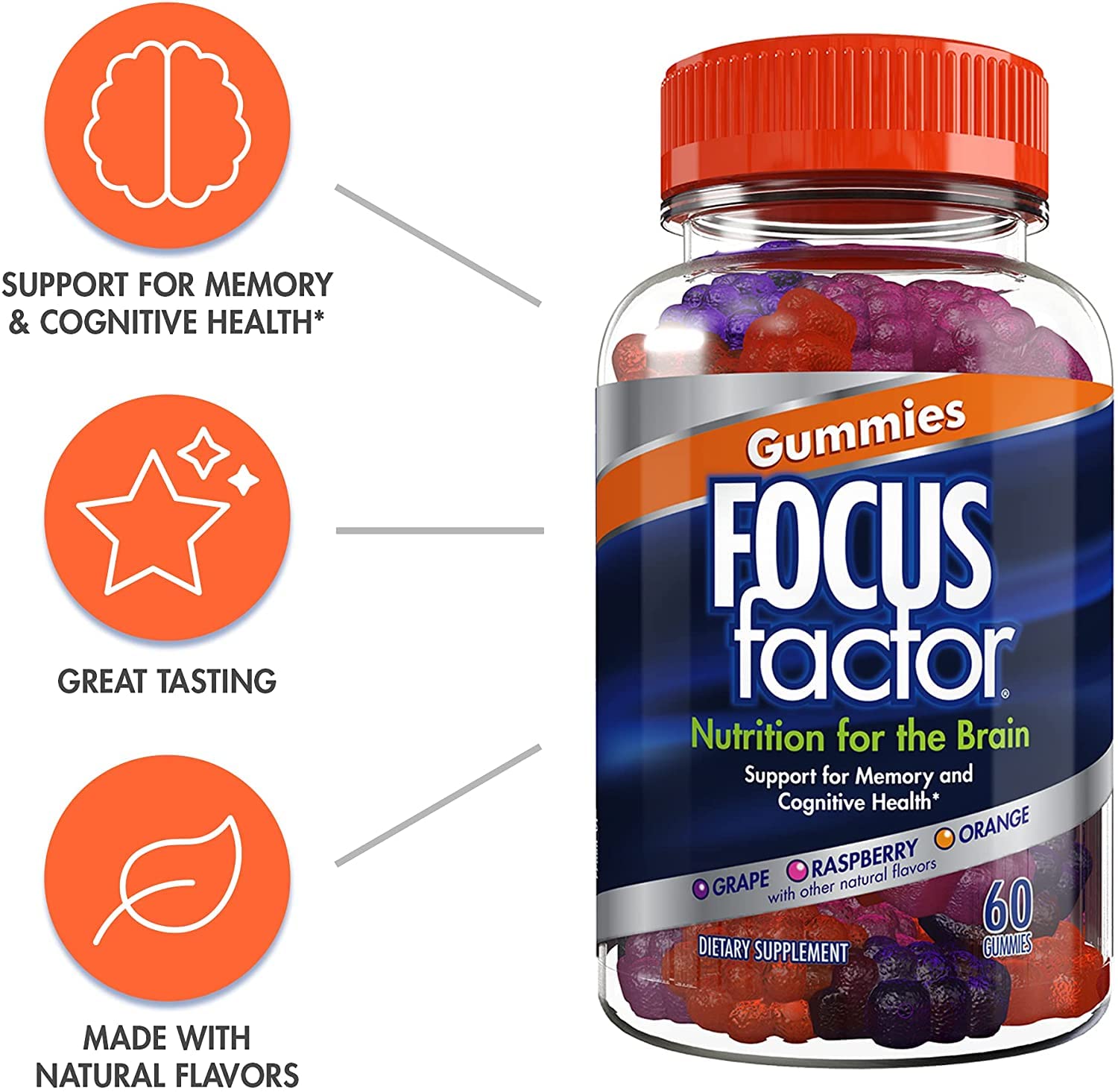 natural memory support with FOCUSFACTOR gummies