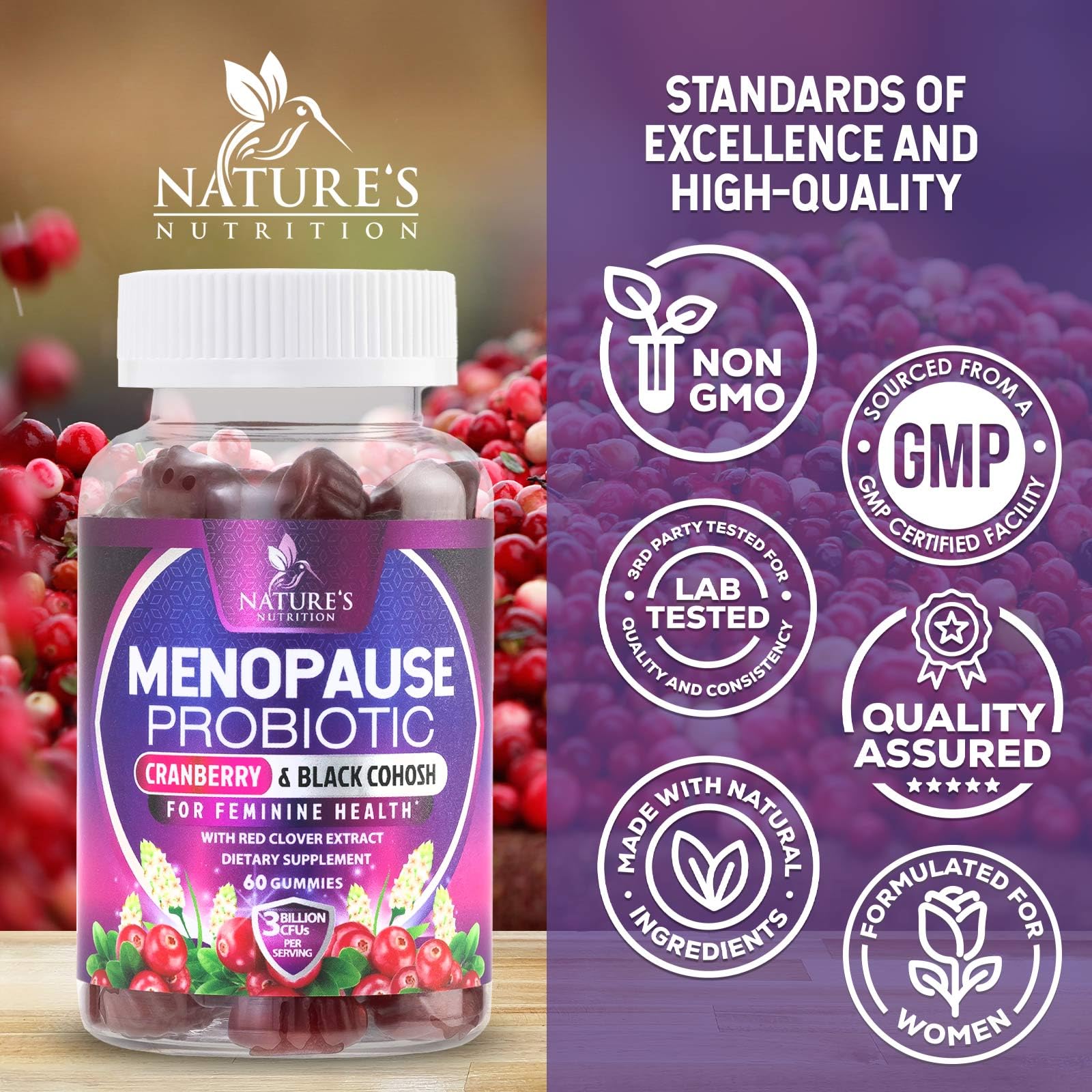 natural menopause relief probiotic gummies