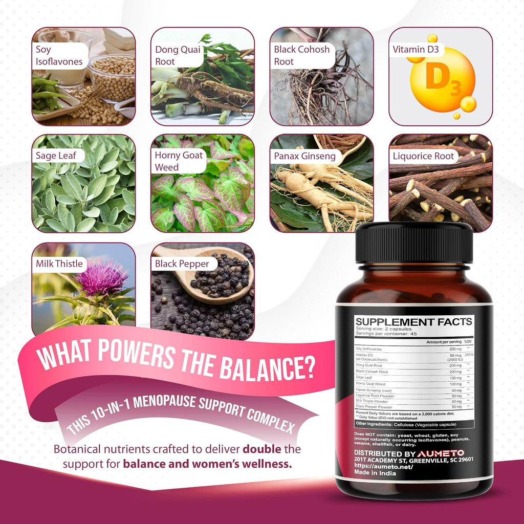 Natural menopause relief with AUMETO