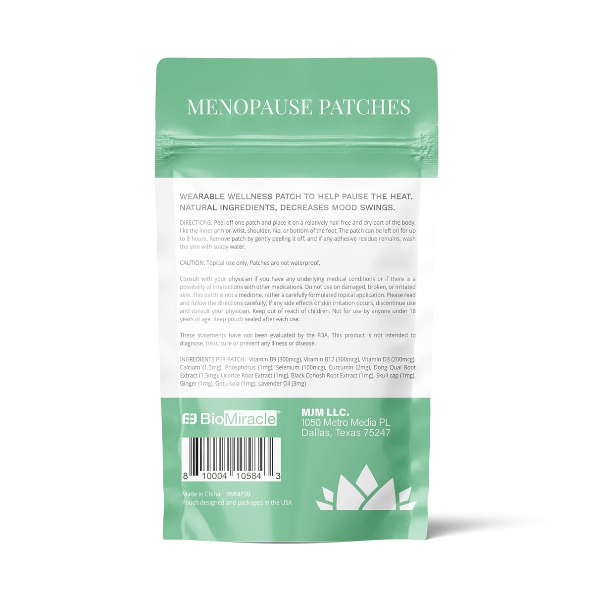 natural menopause support patches