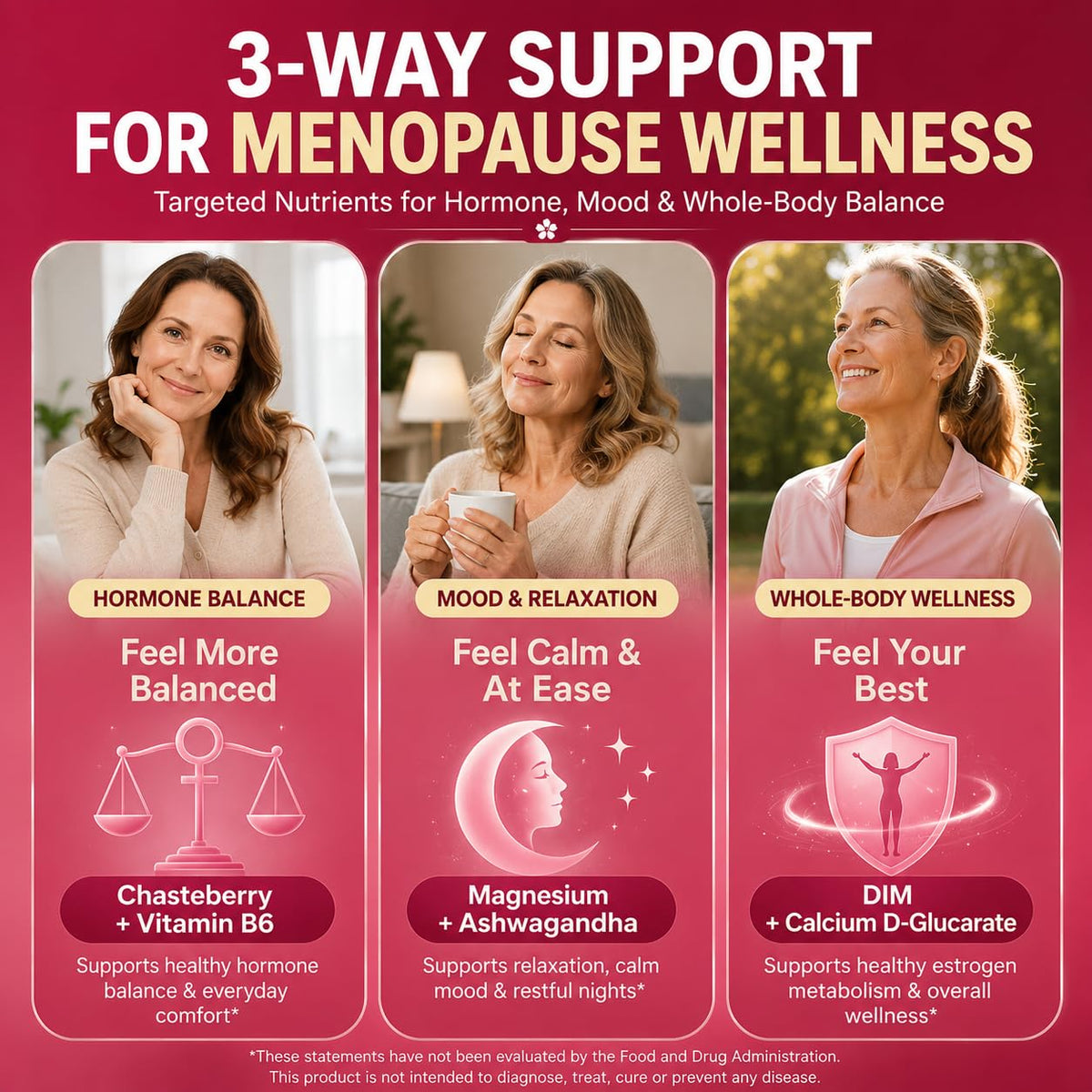 Natural menopause support with gummies