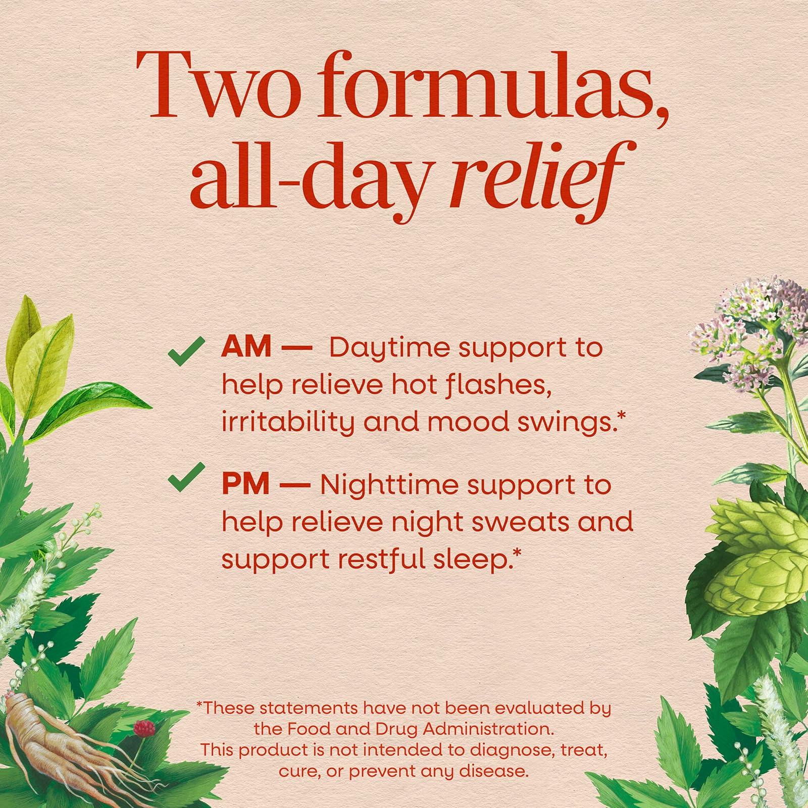 Natural menopause support with multivitamins