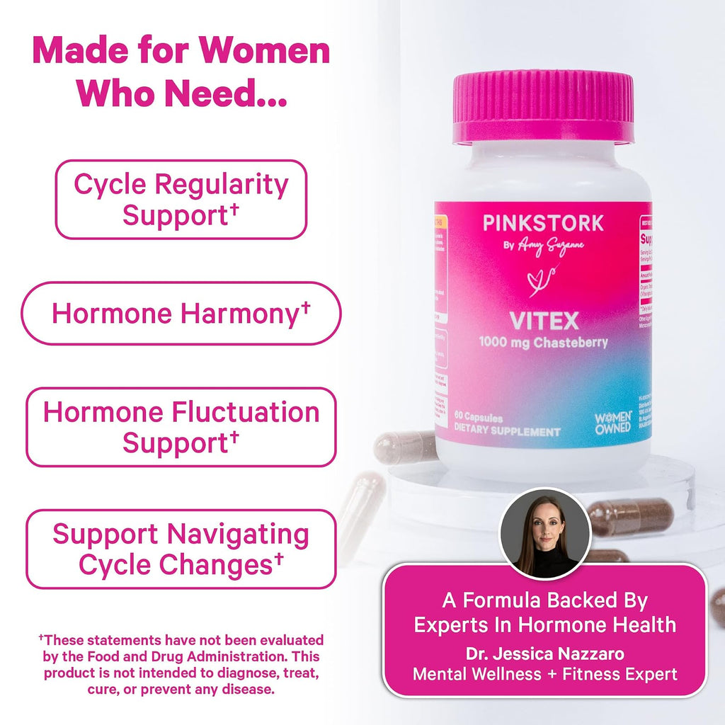 Natural menopause support with Pink Stork Vitex