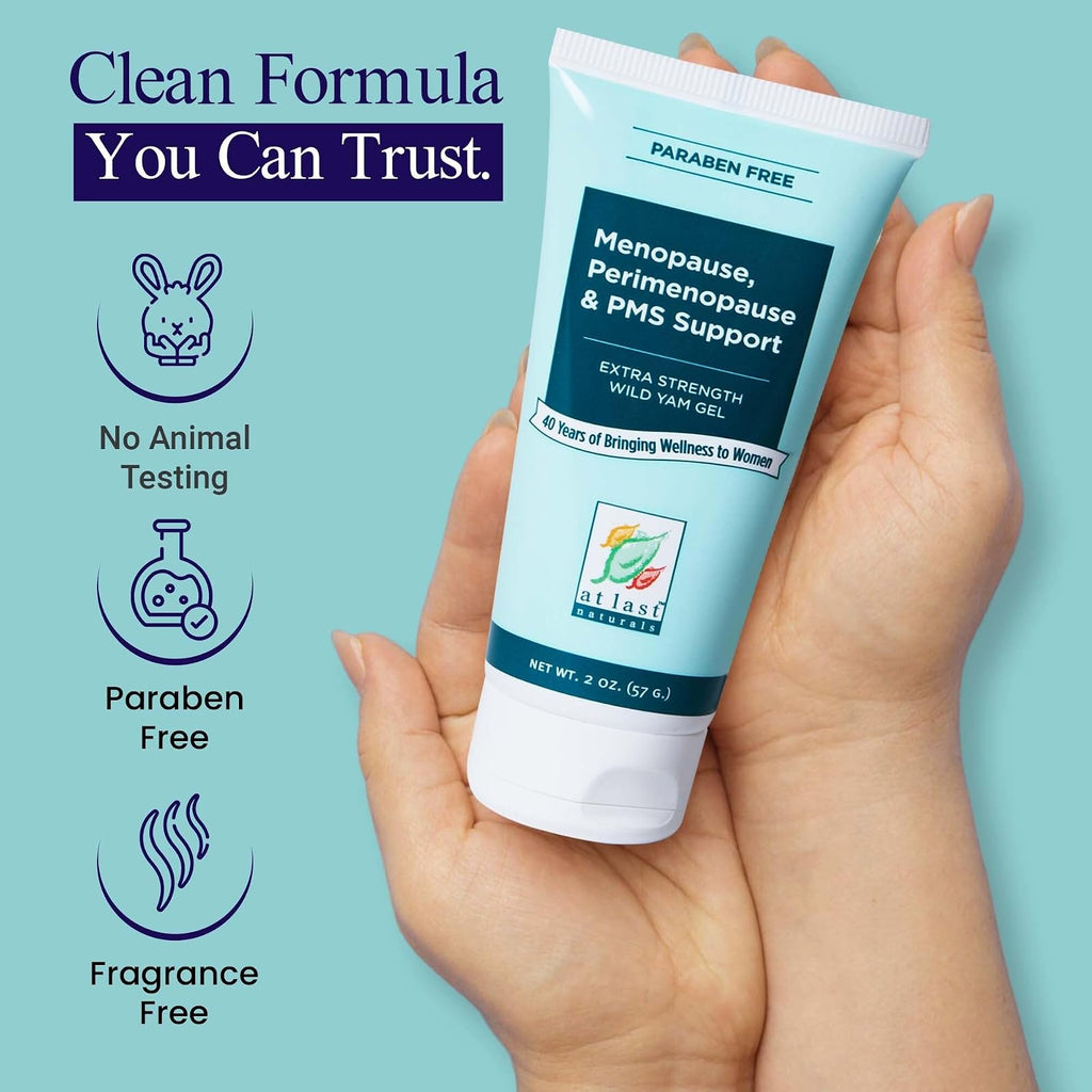 Natural menopause support with wild yam gel