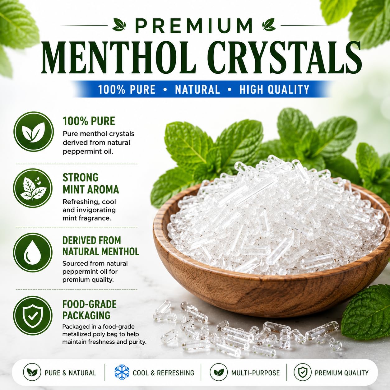 natural menthol crystals for soothing