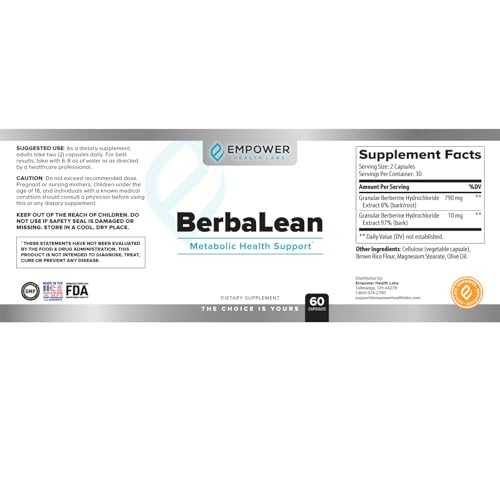 Natural metabolism booster with berberine